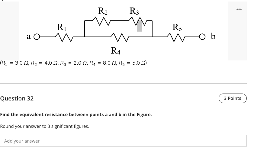 Solved .. R2 R3 R5 rob Ri a w r R4 (R1 = 3.0 , R2 = 4.0 2, | Chegg.com