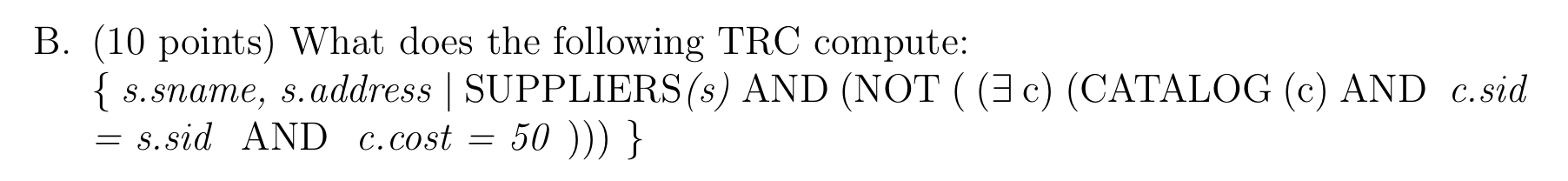 Solved 2. (40 points) Consider the follwing relational | Chegg.com
