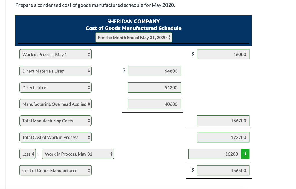 Solved Prepare an income statement for May 2020 through | Chegg.com