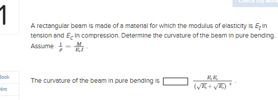 Solved A rectangular beam is made of a material for which | Chegg.com