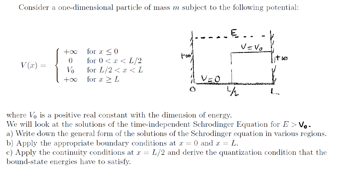 Solved Consider a one-dimensional particle of mass m subject | Chegg.com