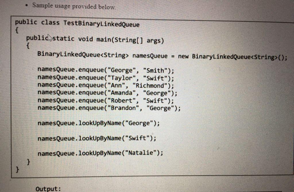 Solved public class LLNode { protected T firstName; | Chegg.com