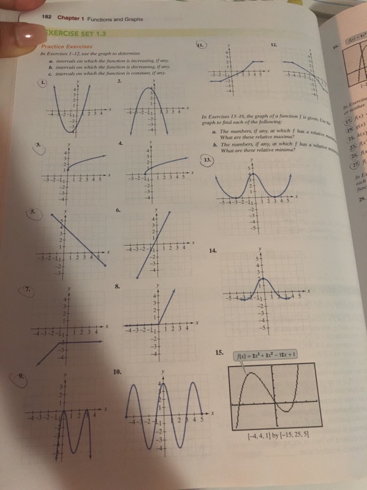 Solved 182 Chapter 1 Functions and Graphs XE RCISE SET 1.3 | Chegg.com