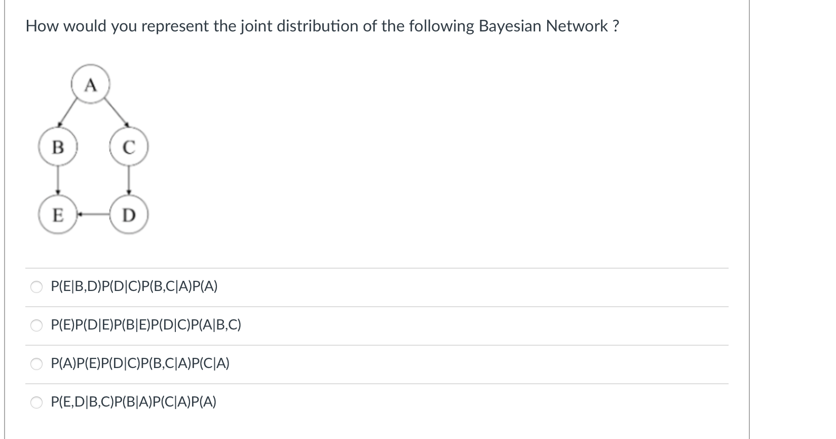 Solved How would you represent the joint distribution of the | Chegg.com