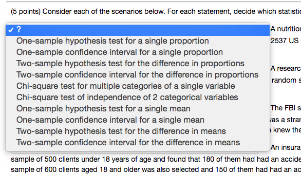 Solved (5 points) Consider each of the scenarios below. For | Chegg.com