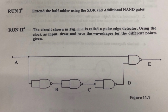 Solved RUN 1# Extend the half-adder using the XOR and | Chegg.com