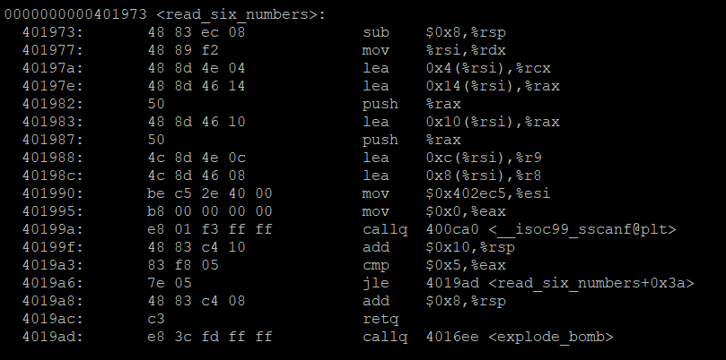 Solved Bomb Lab Phase 2:according to the assembly code, find | Chegg.com