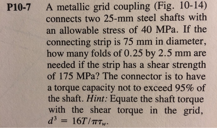 Solved A metallic grid coupling (Fig. 10-14) connects two | Chegg.com
