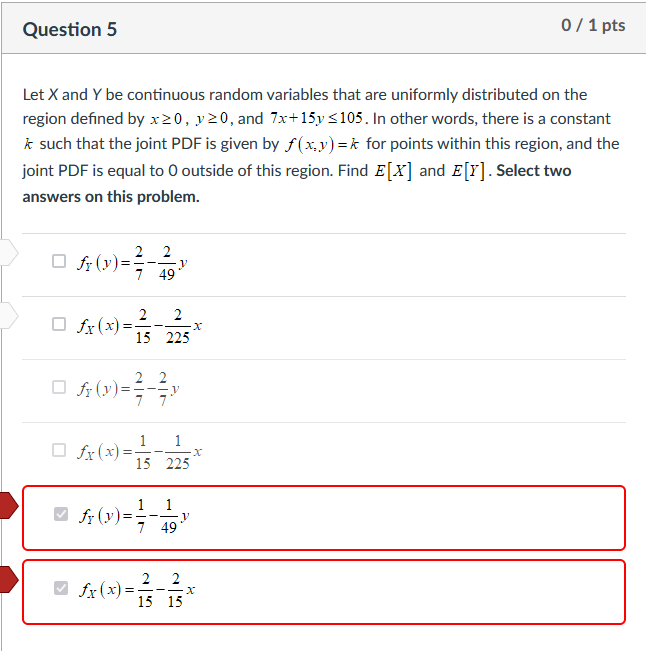 Solved Let X and Y be continuous random variables that are | Chegg.com