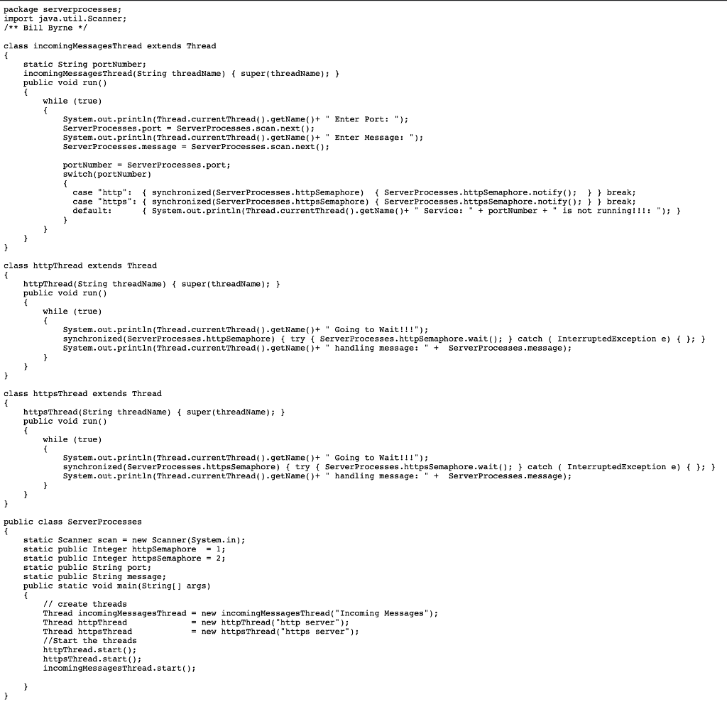 Solved Consider the Java multi-threaded code for the project | Chegg.com