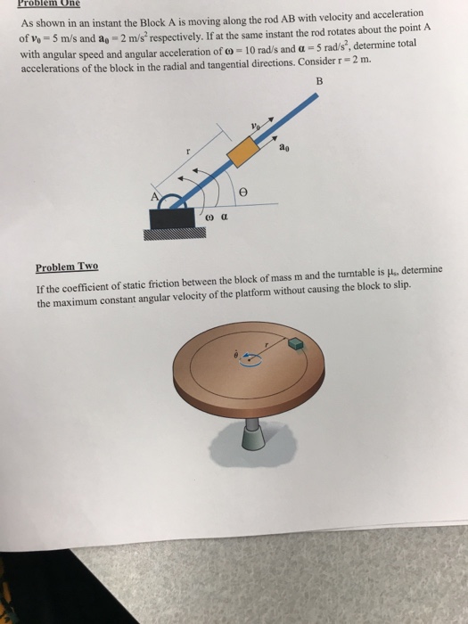 Solved As shown in an instant the Block A is moving along | Chegg.com