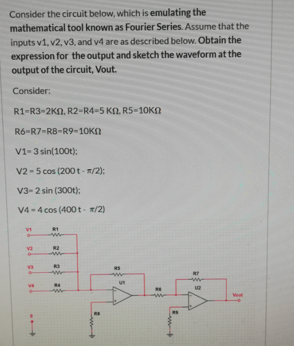Solved Consider the circuit below, which is emulating the | Chegg.com