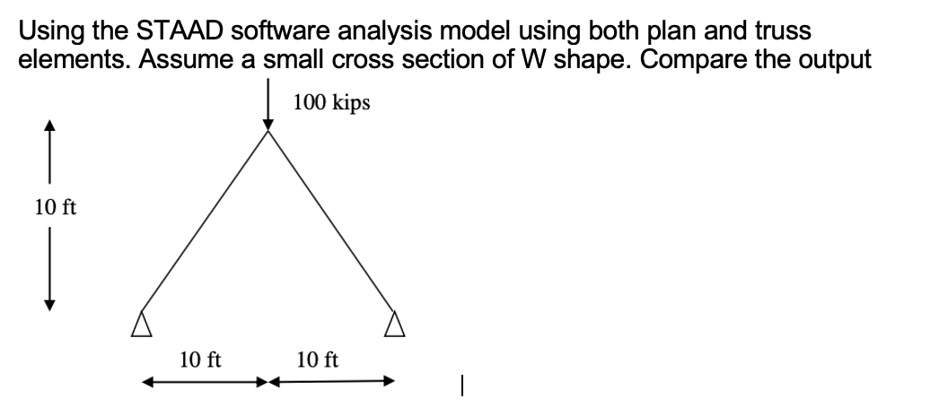 Solved Using the STAAD software analysis model using both | Chegg.com