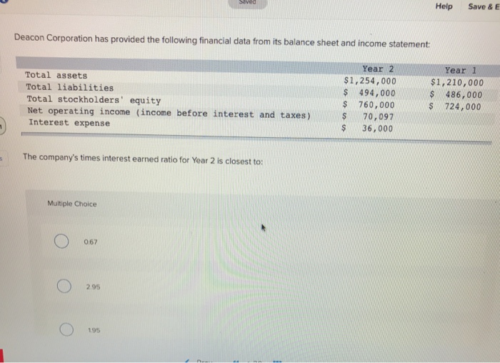 Solved Help Save & E Deacon Corporation has provided the | Chegg.com Solved Help Save & E Deacon Corporation has provided the | Chegg.com