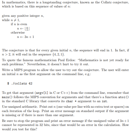 Solved In mathematics, there is a longstanding conjecture, | Chegg.com