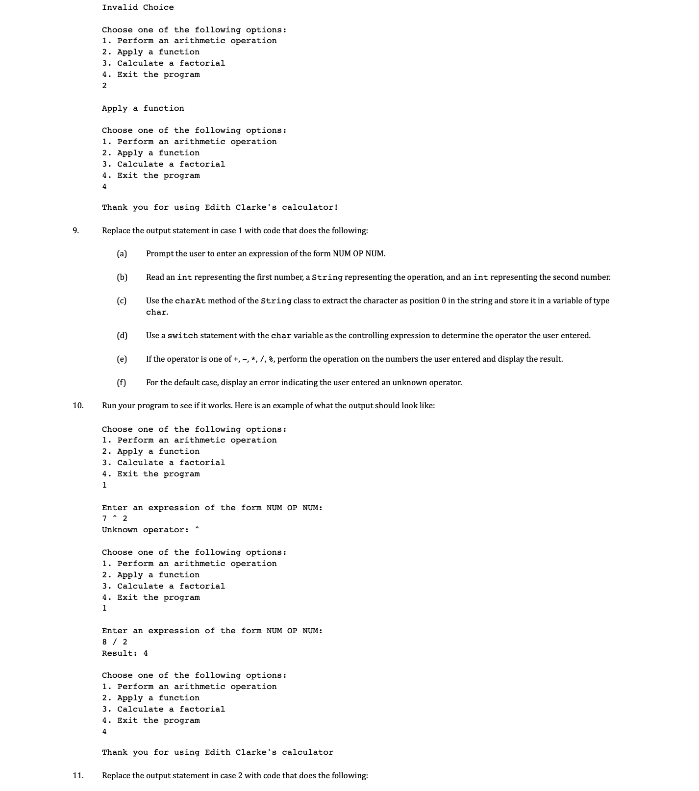 Solved (a) Prompt the user to enter an expression of the | Chegg.com