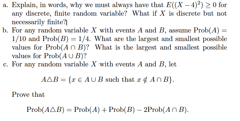 Solved a. Explain, in words, why we must always have that | Chegg.com