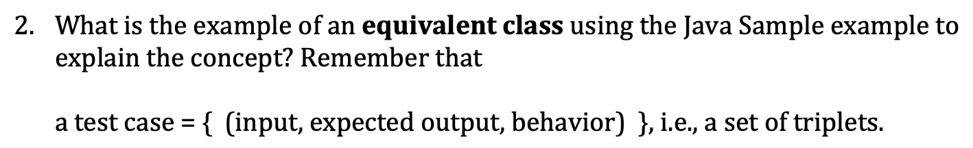 Solved 2. What is the example of an equivalent class using | Chegg.com