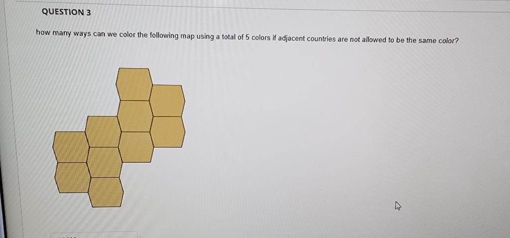 Solved How many ways can we color the following map using a | Chegg.com