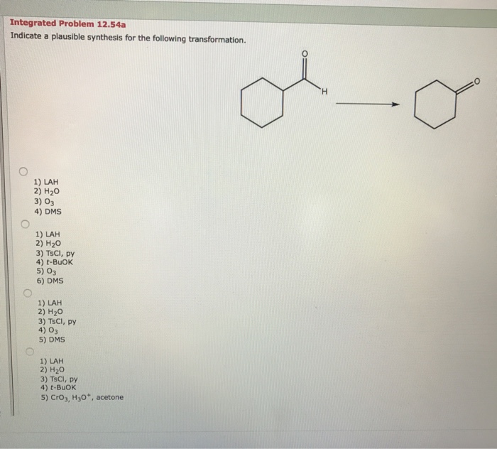 Solved Integrated Problem 12.54a Indicate a plausible | Chegg.com Solved Integrated Problem 12.54a Indicate a plausible | Chegg.com