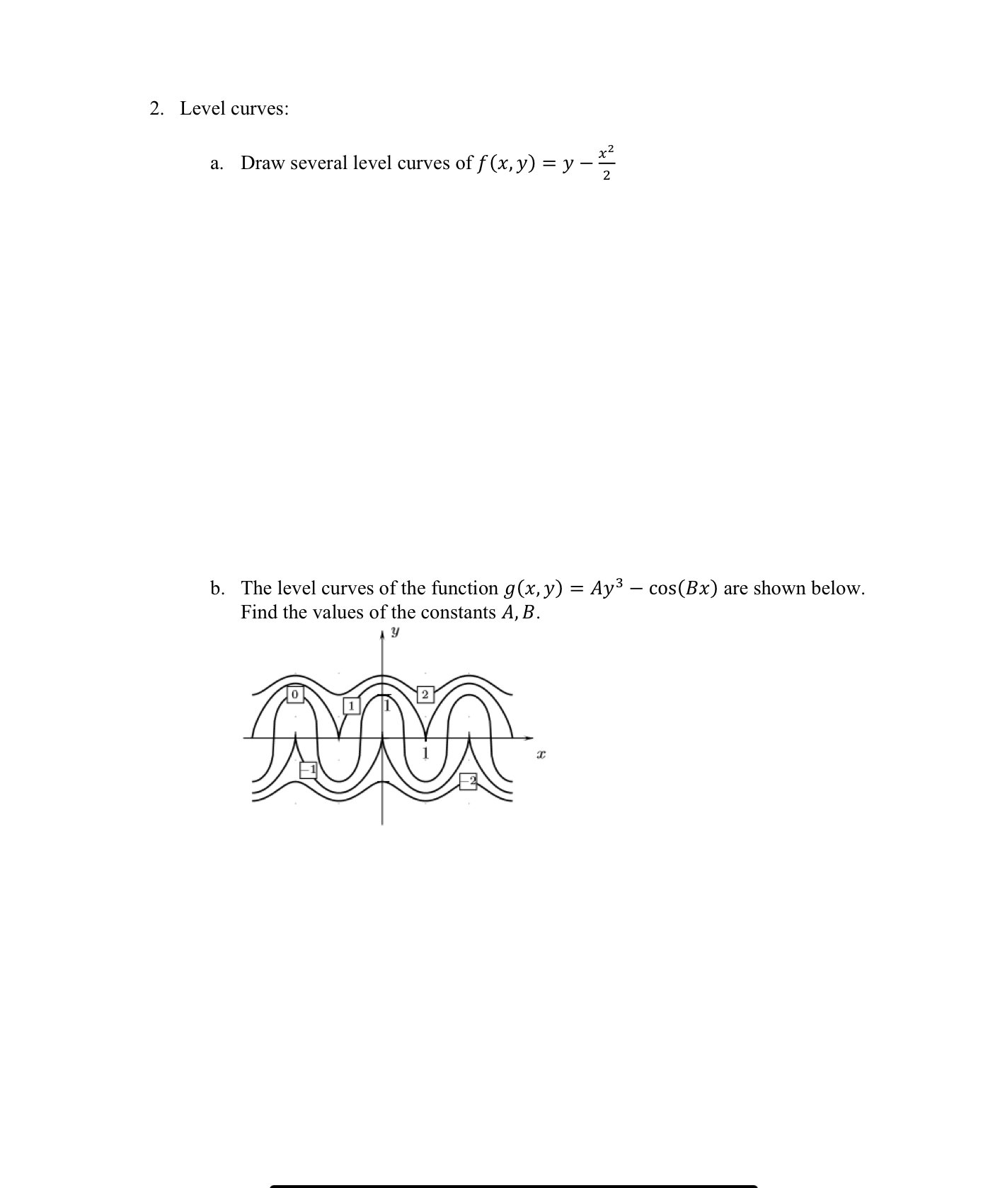 Solved Level curves:a. ﻿Draw several level curves | Chegg.com