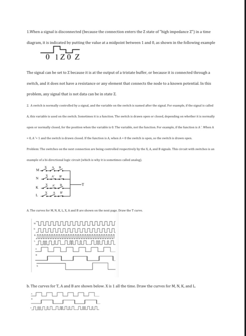 Solved 1. When a signal is disconnected (because the | Chegg.com