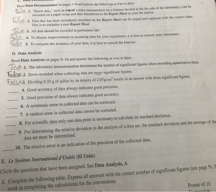 Read Data Documentation on pages 5-8 and answer the | Chegg.com