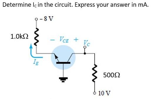 Solved Determine lcin the circuit. Express your answer in | Chegg.com