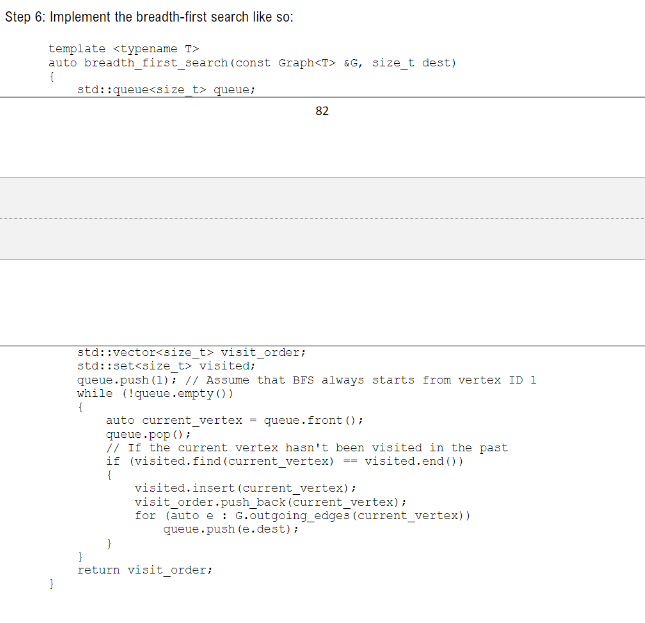 Solved B.2. Breadth-First Search Step 1: Include the | Chegg.com