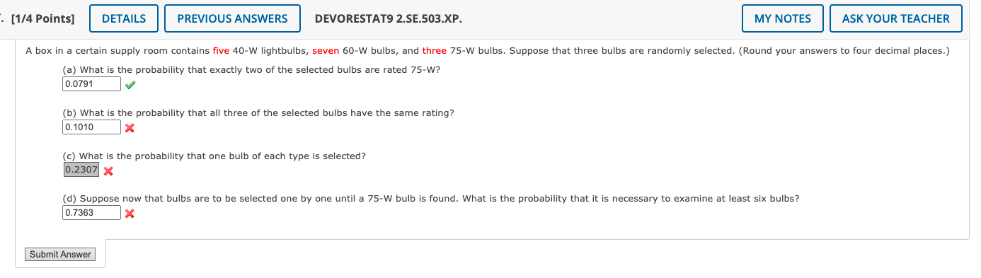 Solved . [1/4 Points] DETAILS PREVIOUS ANSWERS DEVORESTAT9 | Chegg.com
