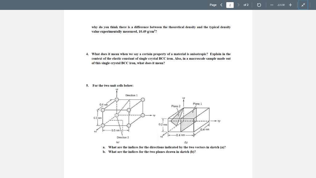 Solved 1. What is a unit cell in crystal structures? 2. | Chegg.com