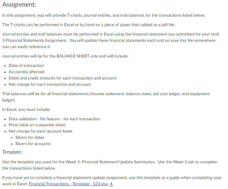 Solved \r\nAssignment: In this assignment, you will provide | Chegg.com