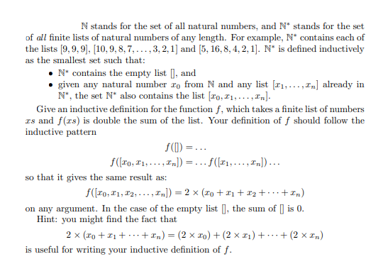 Solved N stands for the set of all natural numbers, and N* | Chegg.com