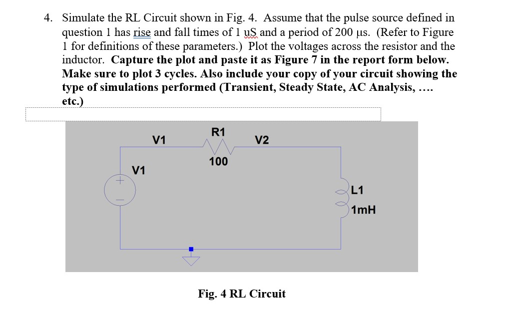 Solved 5. Repeat question 4 with ton, rise time, fall time, | Chegg.com