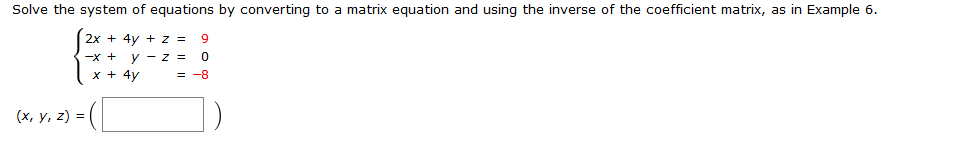 Solved Solve the system of equations by converting to a | Chegg.com