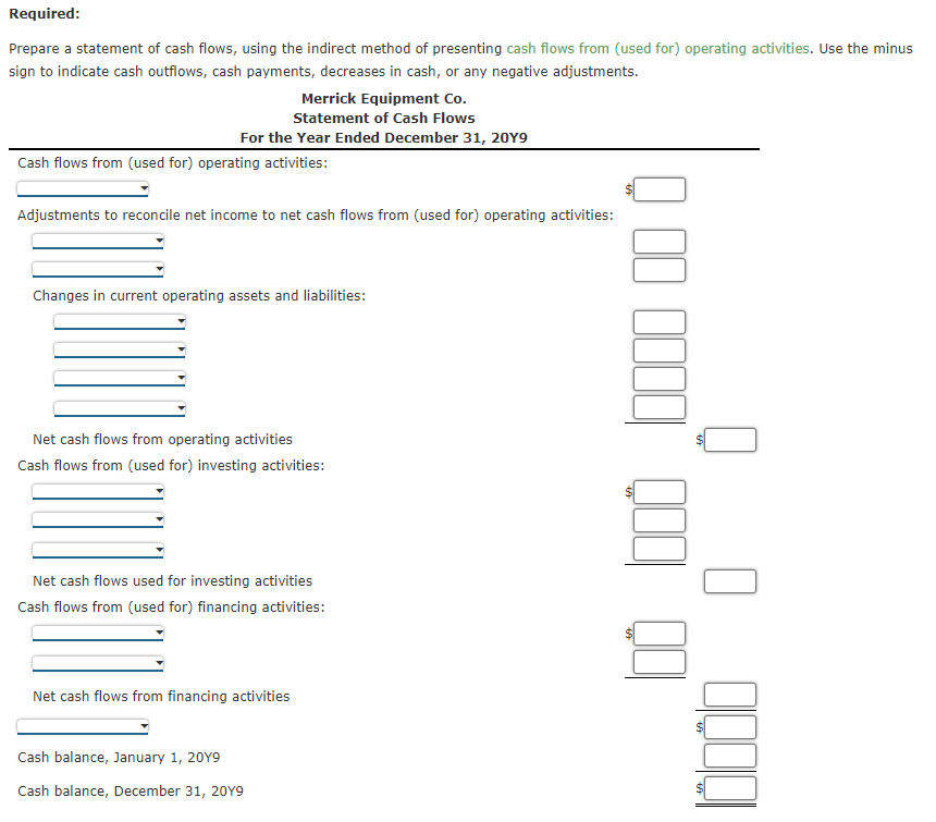 Solved Statement of Cash Flows PROVIDED IMAGE FOR | Chegg.com