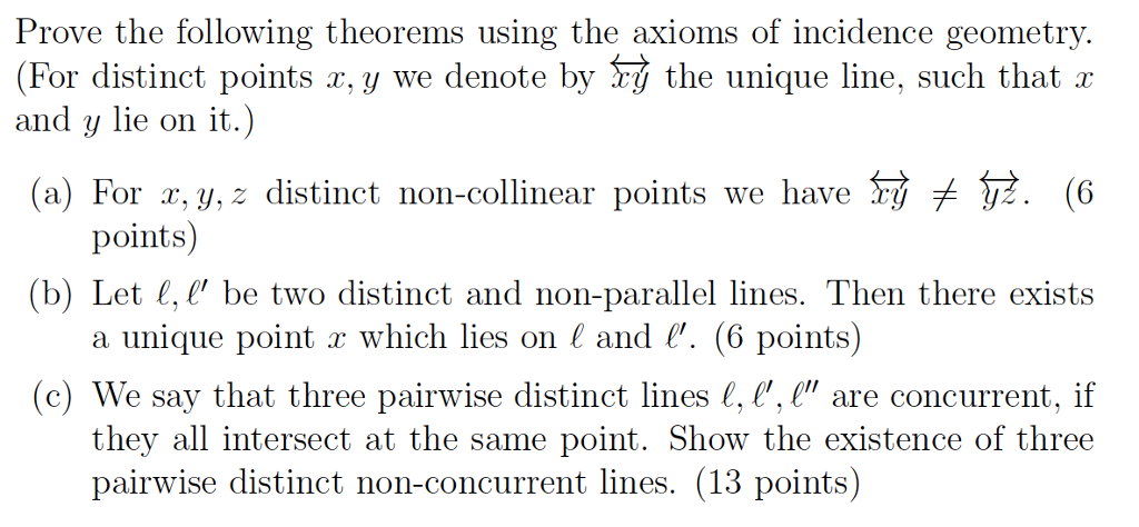 Solved Prove the following theorems using the axioms of | Chegg.com