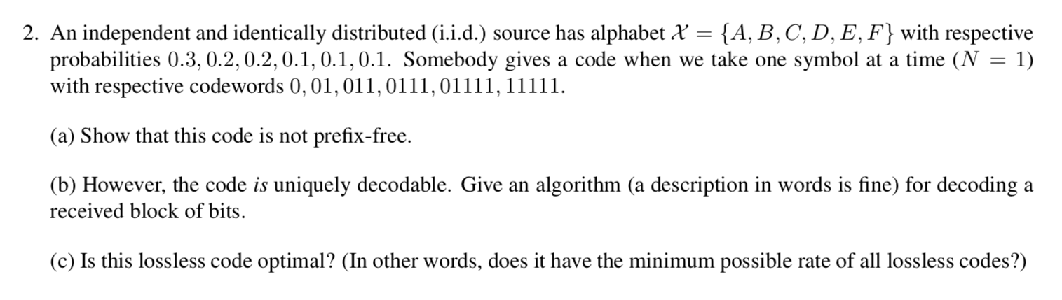 Solved 2. An independent and identically distributed | Chegg.com