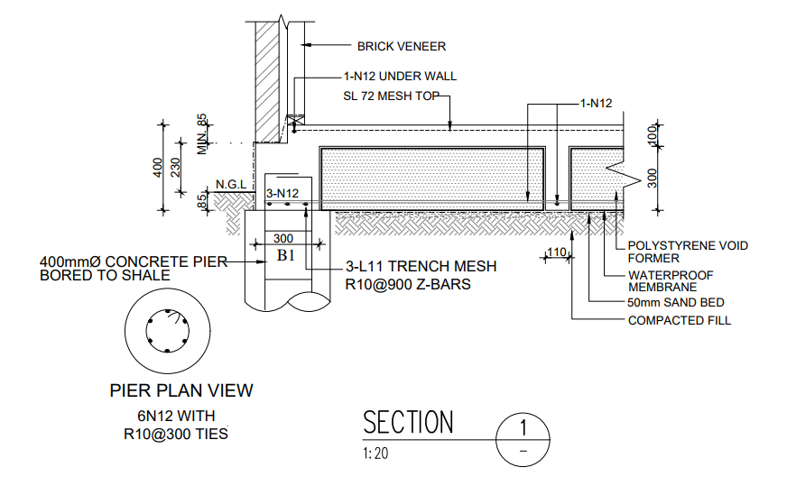 Solved BRICK VENEER - 1-N12 UNDER WALL SL 72 MESH TOP 1-N12 | Chegg.com