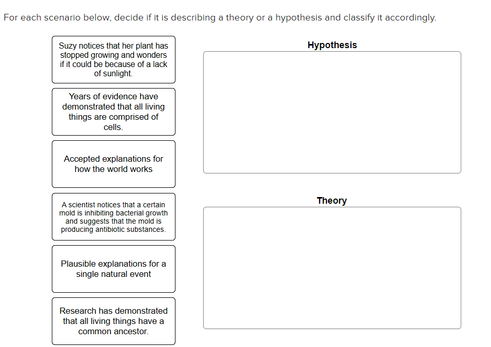 Solved For each scenario below, decide if it is describing a | Chegg.com