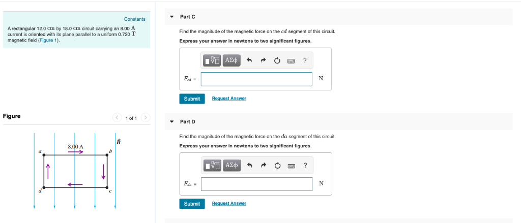 Solved Constants Part A A rectangular 12.0 cm by 18.0 cm | Chegg.com