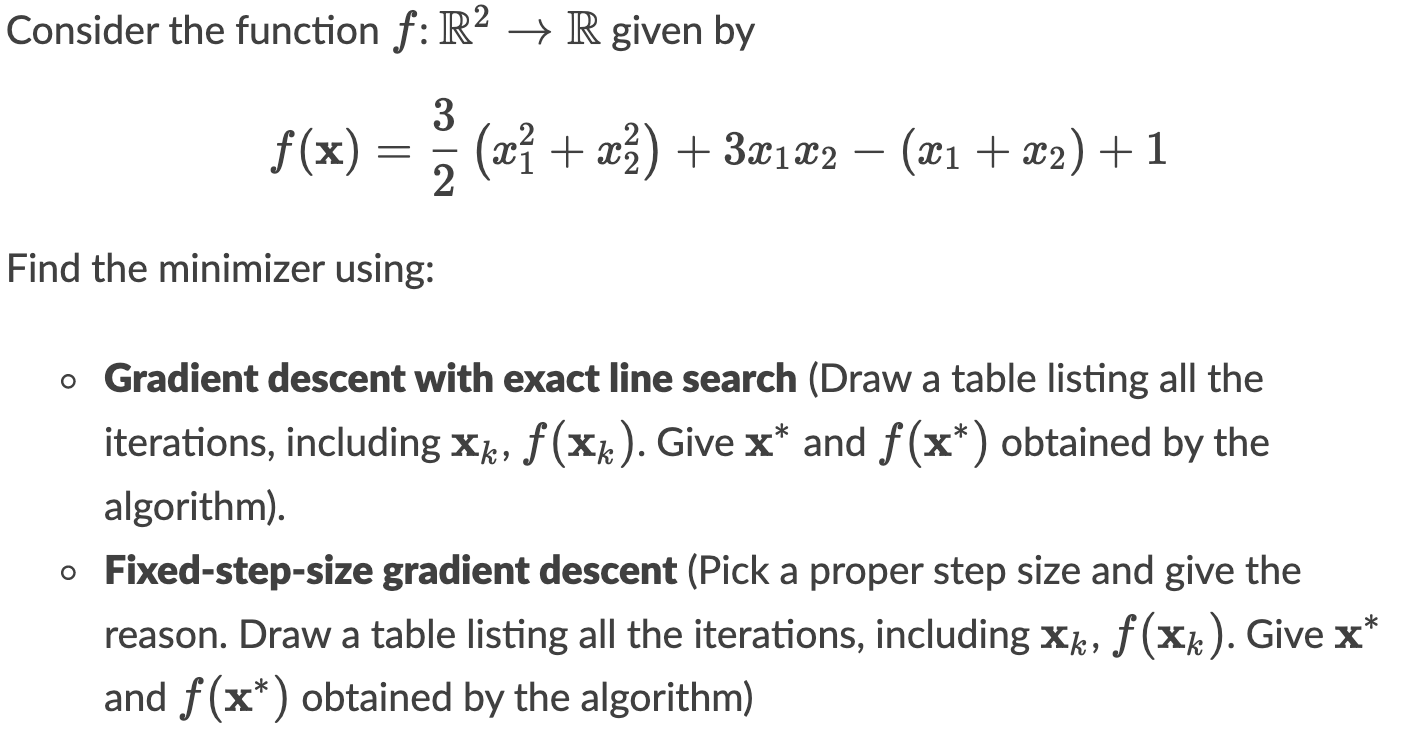 Solved Consider the function f: R2 + R given by 3 f(x) (x1 + | Chegg.com