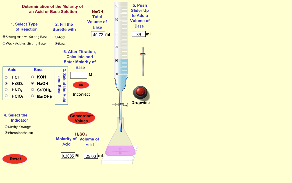 Solved After titration, calculate and enter the molarity of | Chegg.com