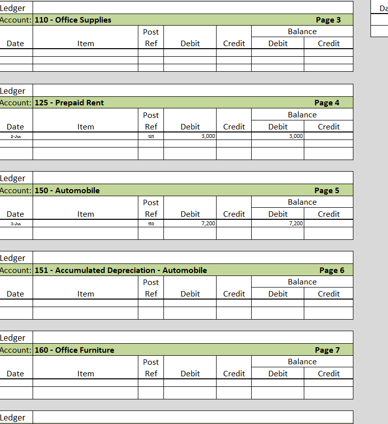 Solved I need help with the ledger accountJan 8 Jessica | Chegg.com