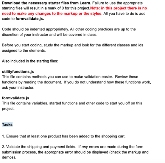 Solved Download the necessary starter files from Learn. | Chegg.com