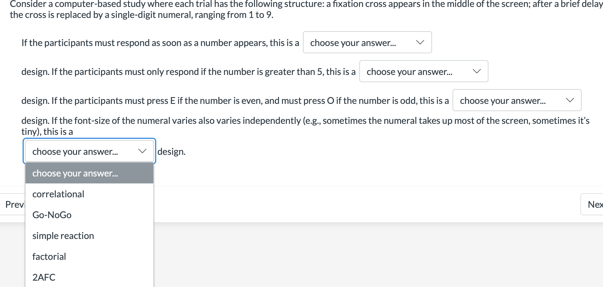 Solved Consider a computer-based study where each trial has | Chegg.com