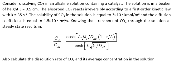 Solved Consider dissolving CO2 in an alkaline solution | Chegg.com