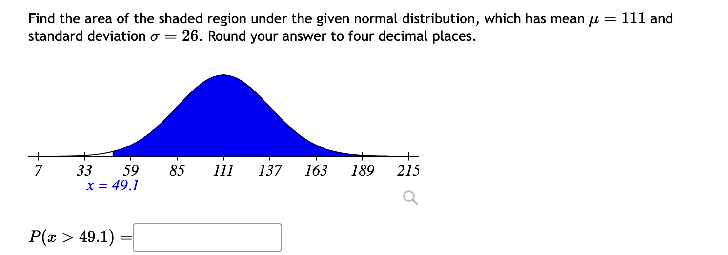 Solved Find the area of ﻿the shaded region under the given | Chegg.com