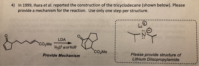 Solved Help with this mechanism please. Structure of LDA is | Chegg.com