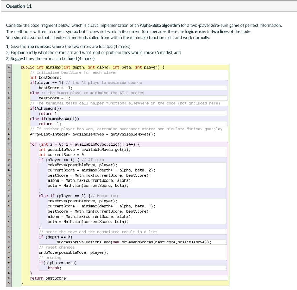 Solved Consider the code fragment below, which is a Java | Chegg.com